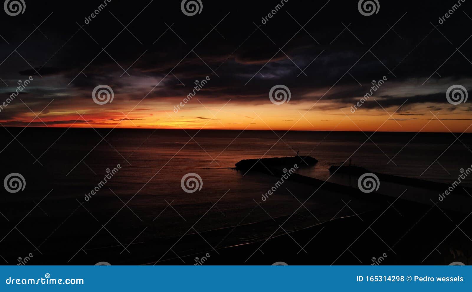 Beach Sunrise stock photo. Image of sunrise, redsky - 165314298