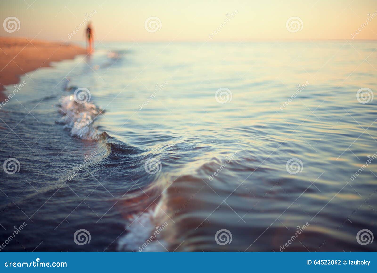 Beach Sunset Abstract Background Shoreline Stock Photo - Image of relax ...