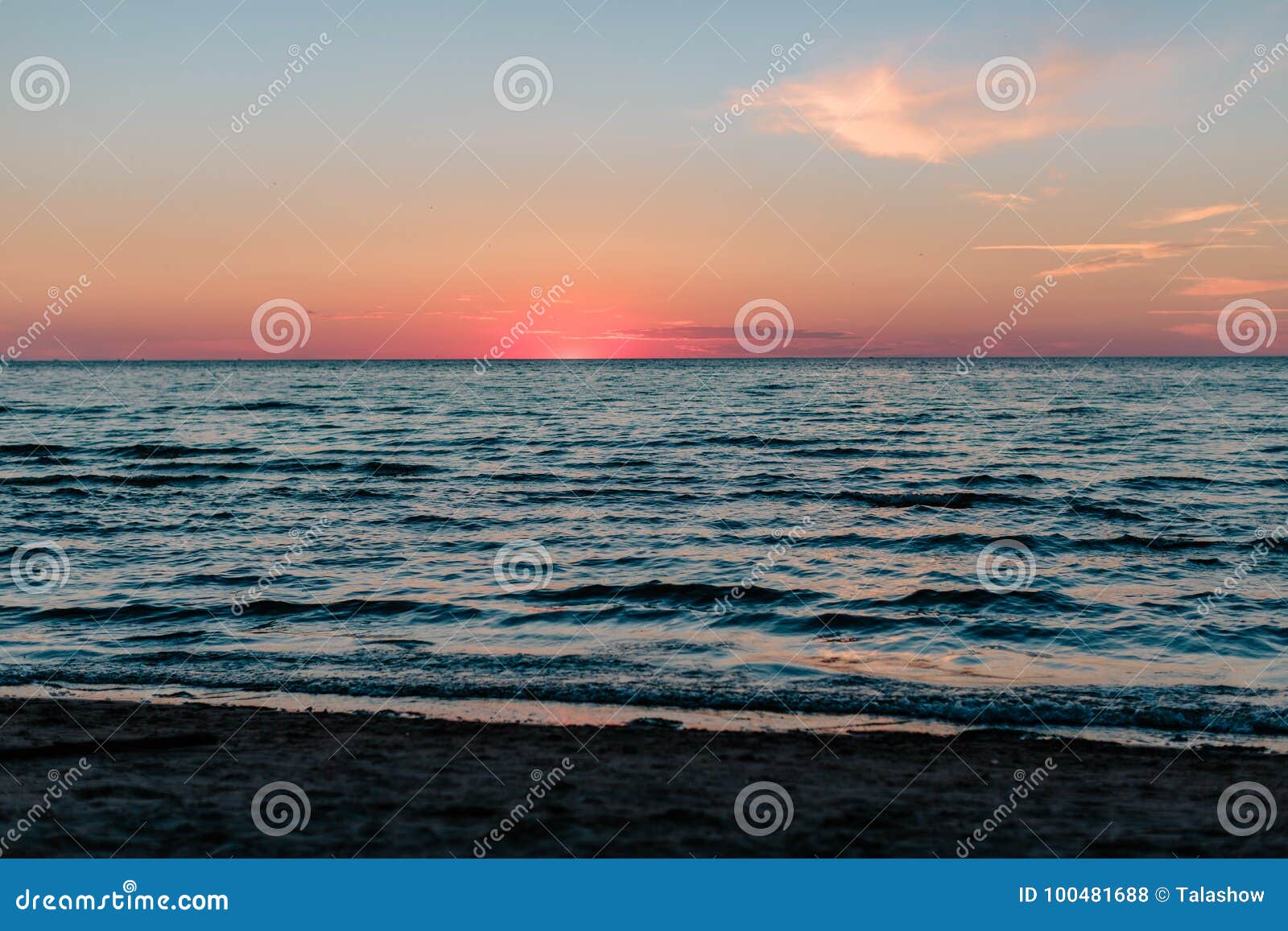 On the beach after sunset stock photo. Image of coast - 100481688