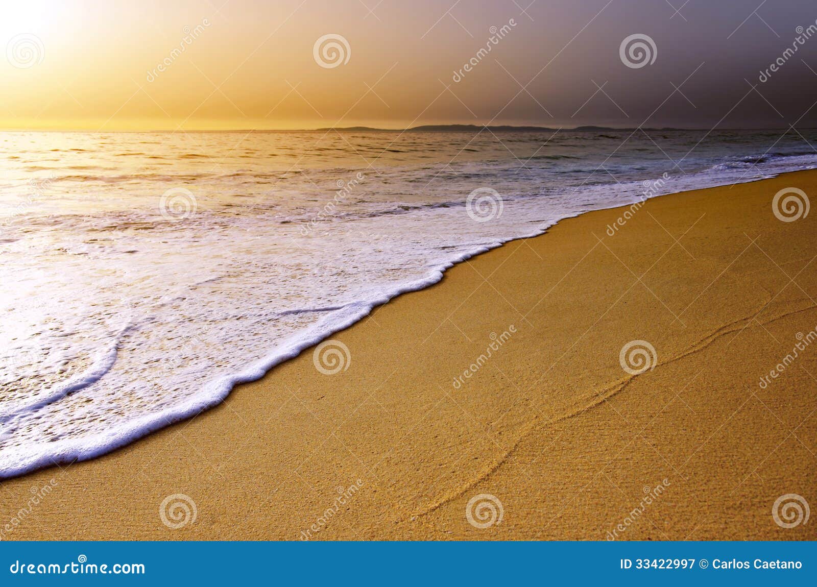 Beach Sunset stock image. Image of seascape, golden, ethereal - 33422997