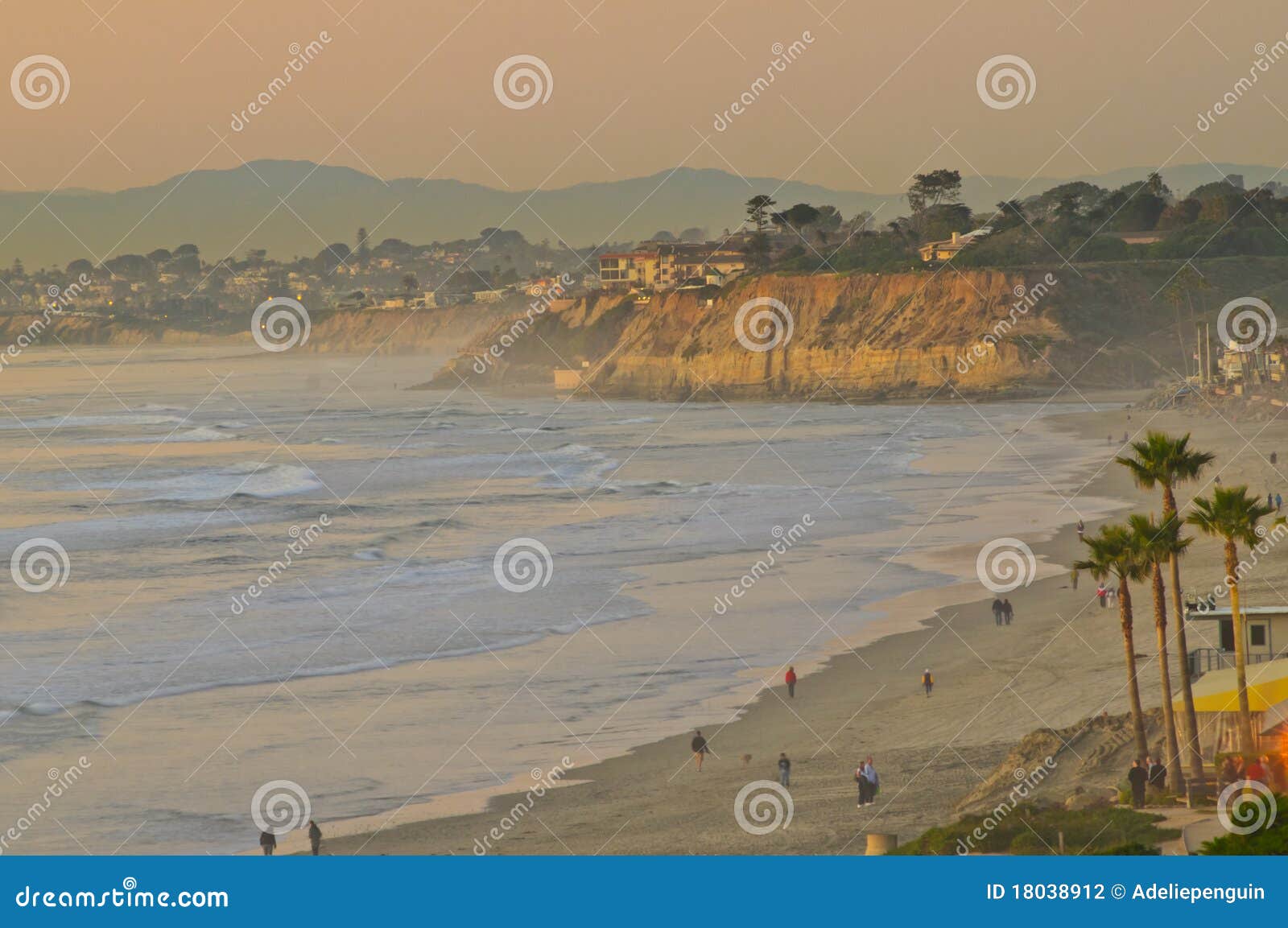 Beach at Sunset, California Stock Photo - Image of travel, water: 18038912