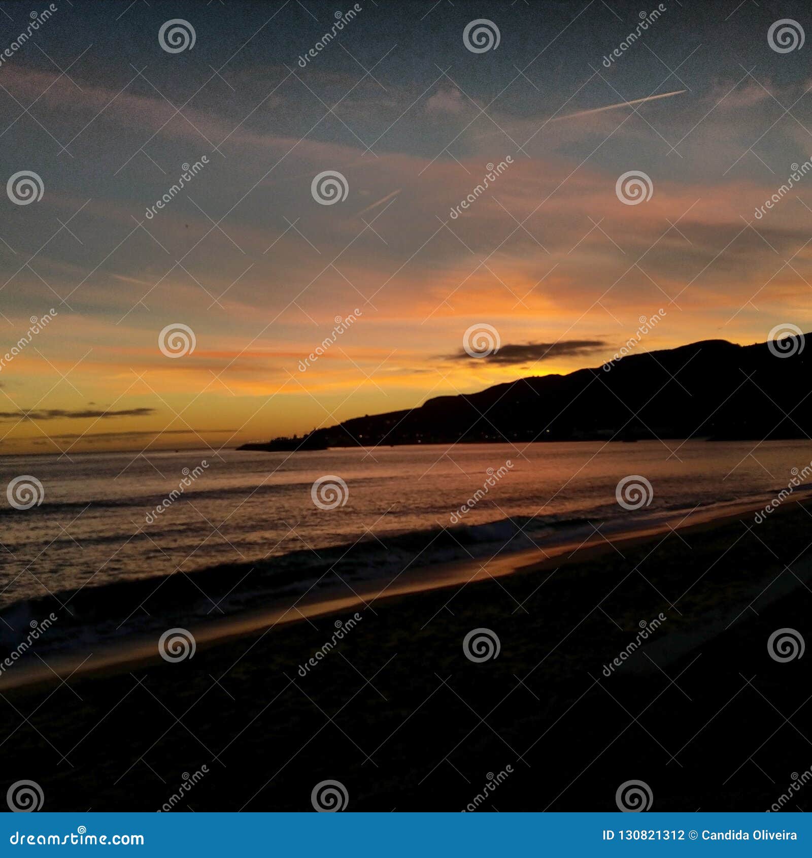 Beach sunset stock photo. Image of sunset, summer, beach - 130821312
