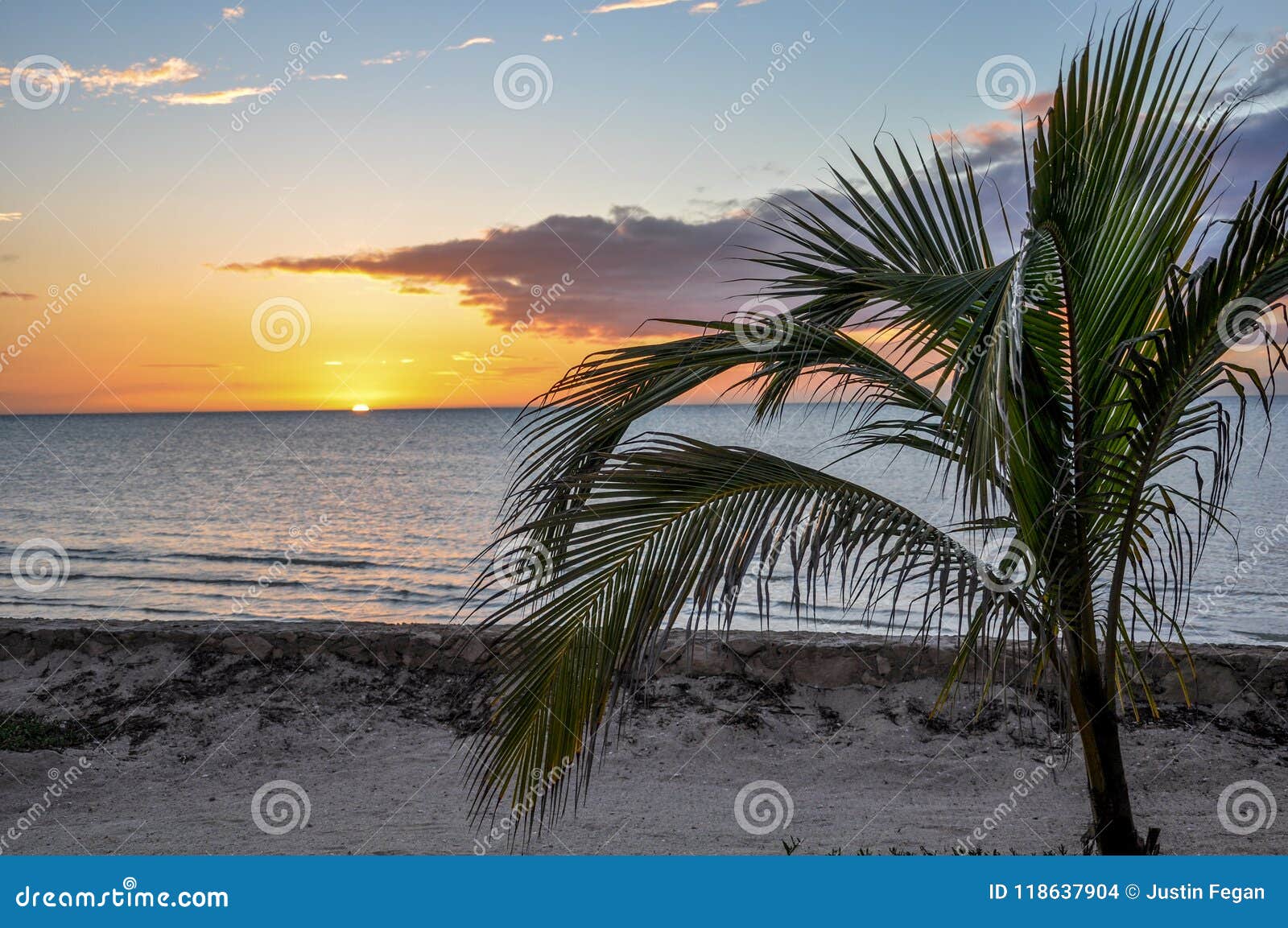 Beach Sunset at Holbox Island Stock Photo - Image of tropical, mayan ...