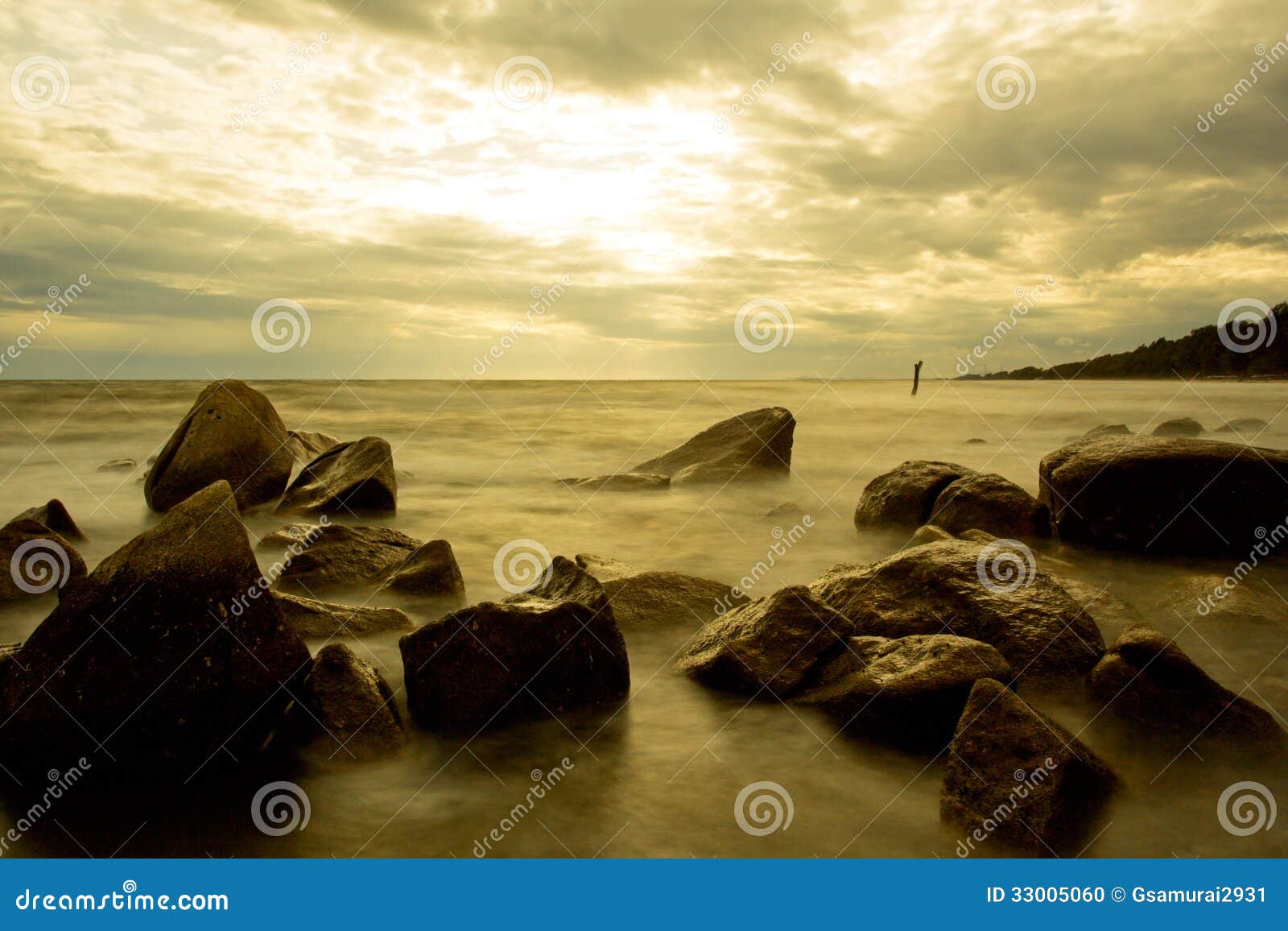 Beach sunset long exposure stock photo. Image of sunset - 33005060