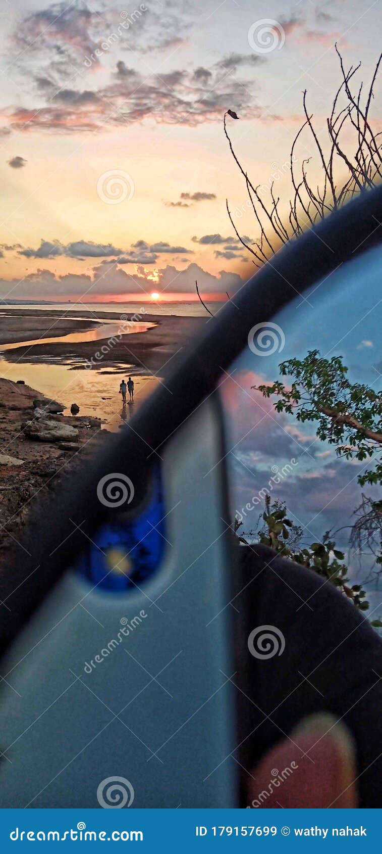 Beach and Sunset Release Stress is Helpfull Stock Image - Image of ...