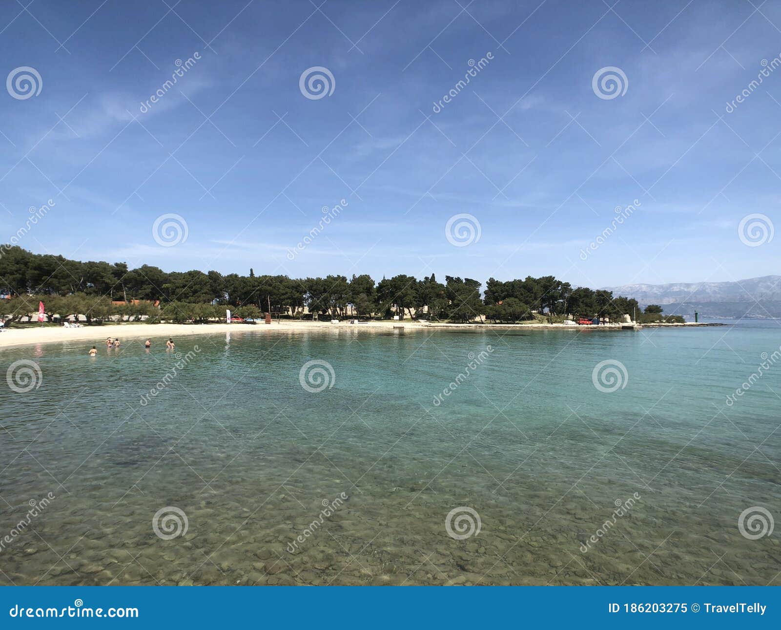 Beach in Supetar stock image. Image of ocean, landscape - 186203275