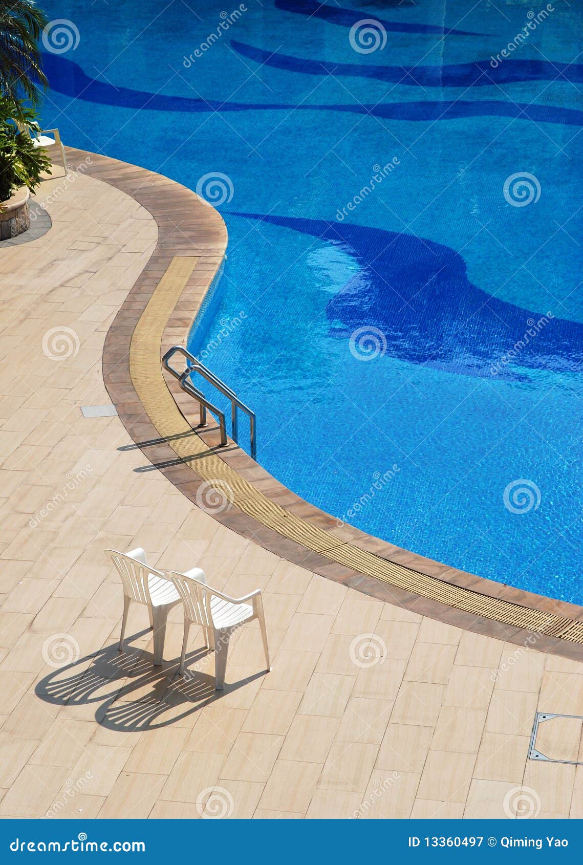 The Beach of the Swimming Pool Stock Image - Image of blue ...