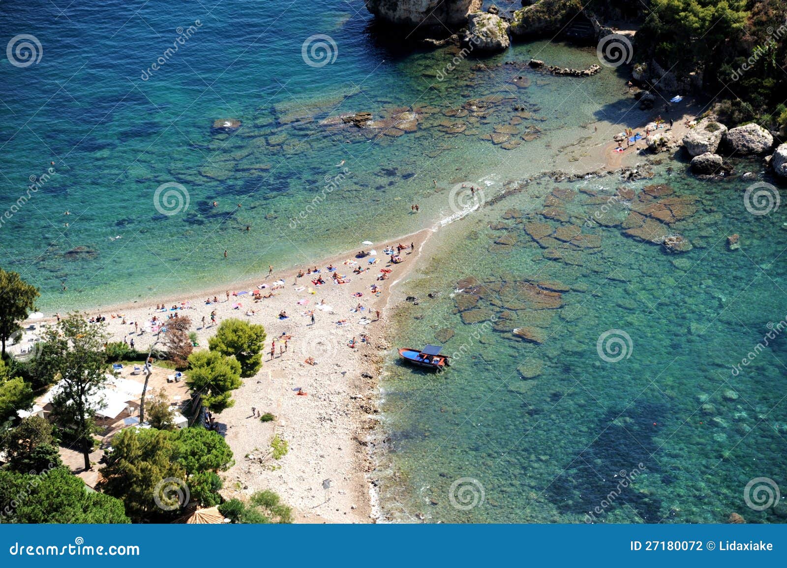 The Beach in Taormina, Sicily Stock Photo - Image of water, italy: 27180072