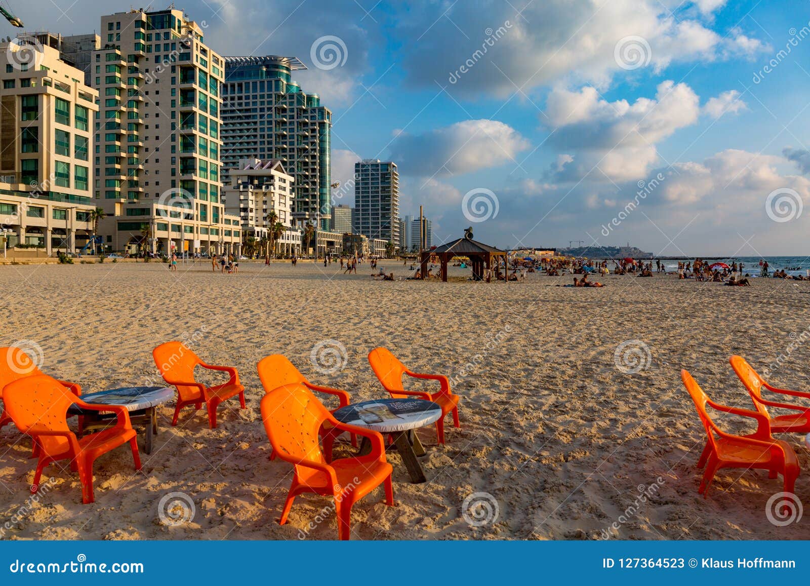 Beach of Tel Aviv Israel Evening Sun Editorial Stock Photo - Image of ...