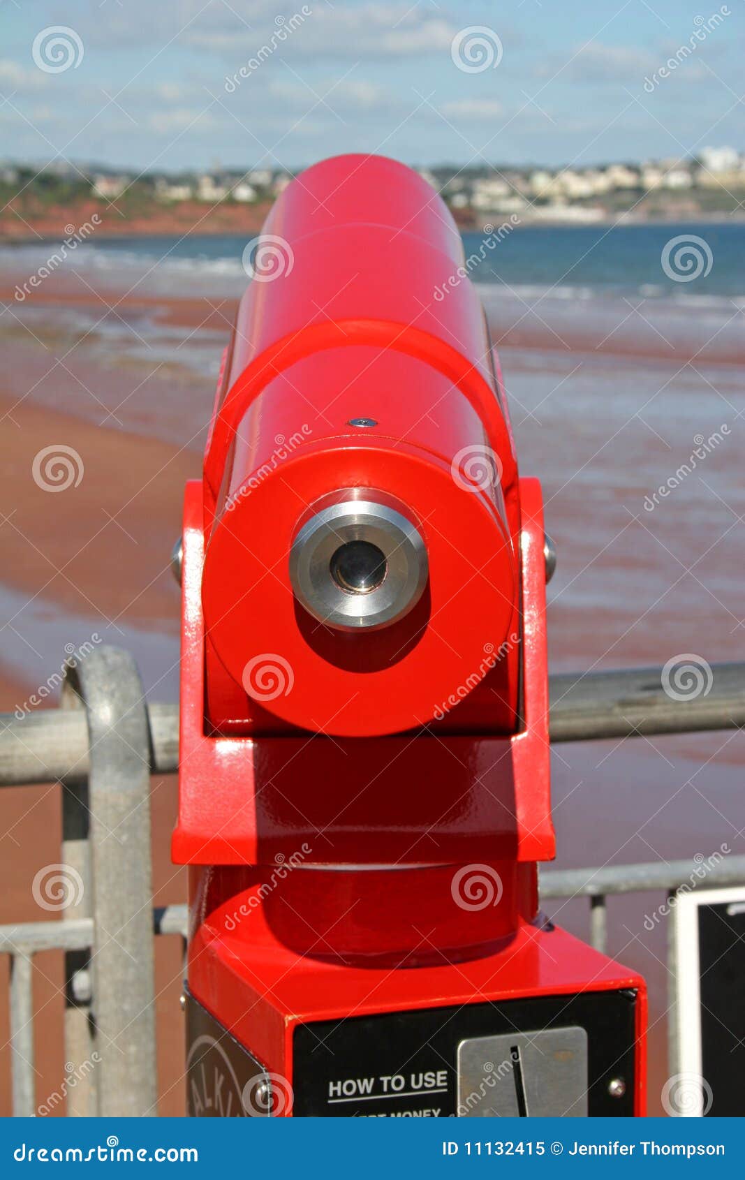 Beach telescope stock image. Image of view, look, devon - 11132415