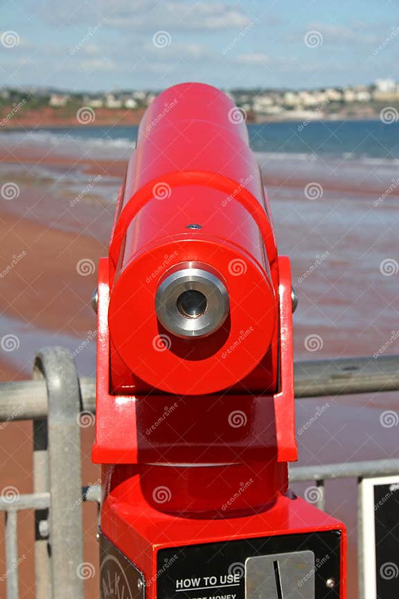 Beach telescope stock image. Image of view, look, devon - 11132415