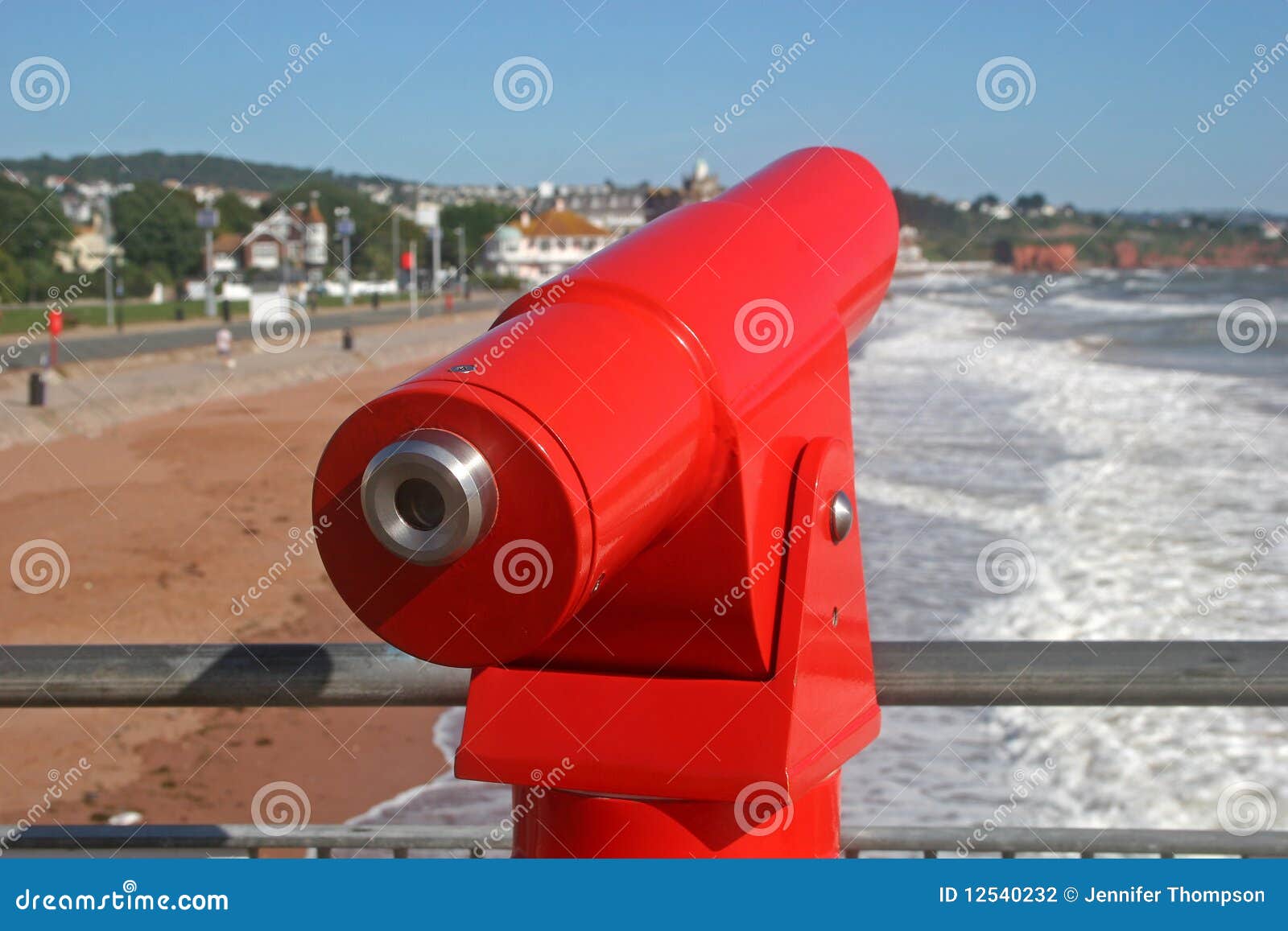 Beach telescope stock photo. Image of telescope, magnify - 12540232
