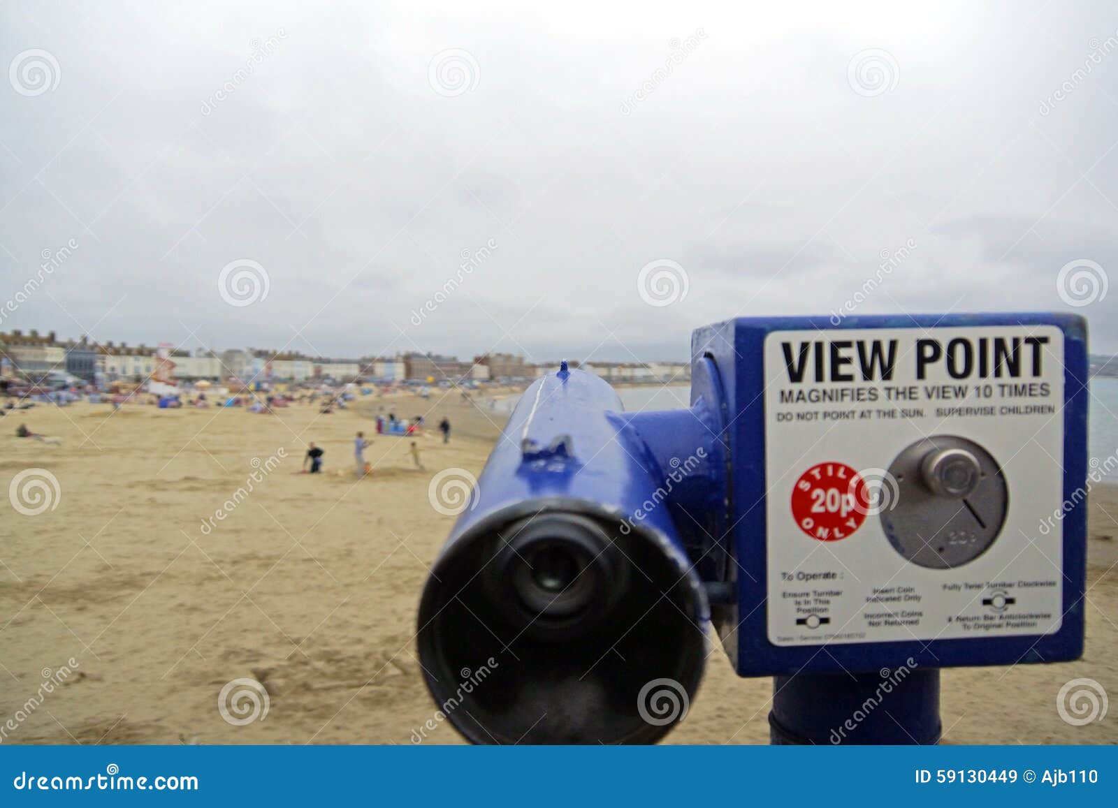 Beach telescope stock image. Image of distance, resort - 59130449
