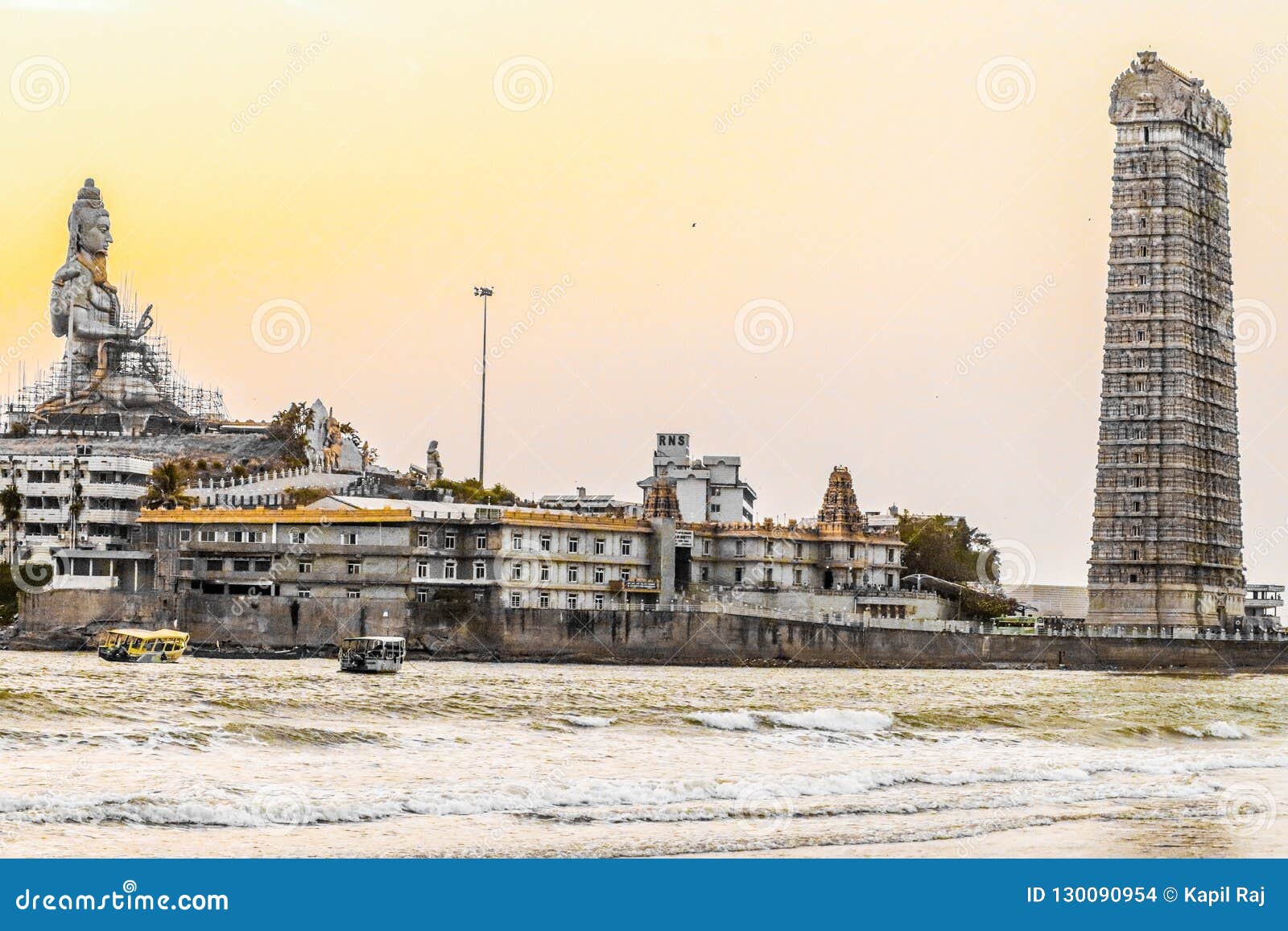 A Beach Temple at MURUDESHWAR Editorial Stock Image - Image of temple ...
