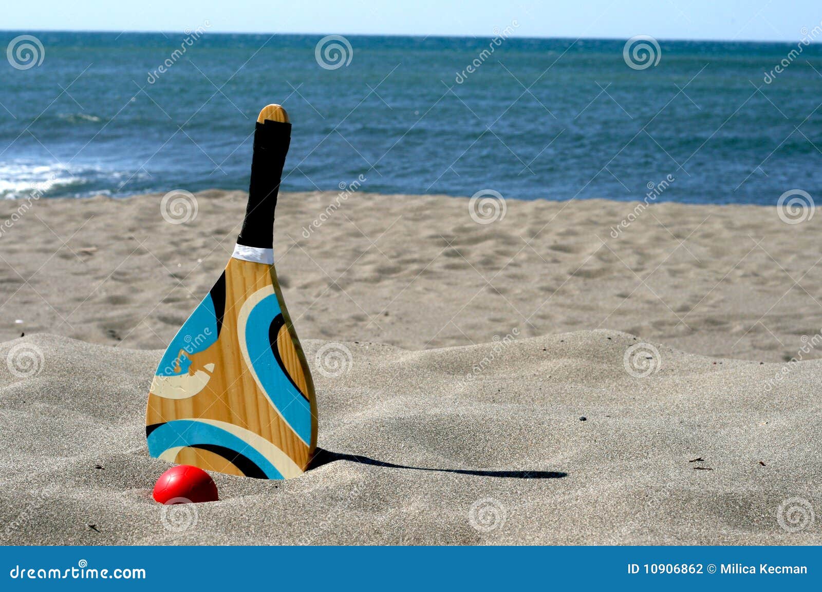Beach Tennis Racket stock photo. Image of water, travel - 10906862