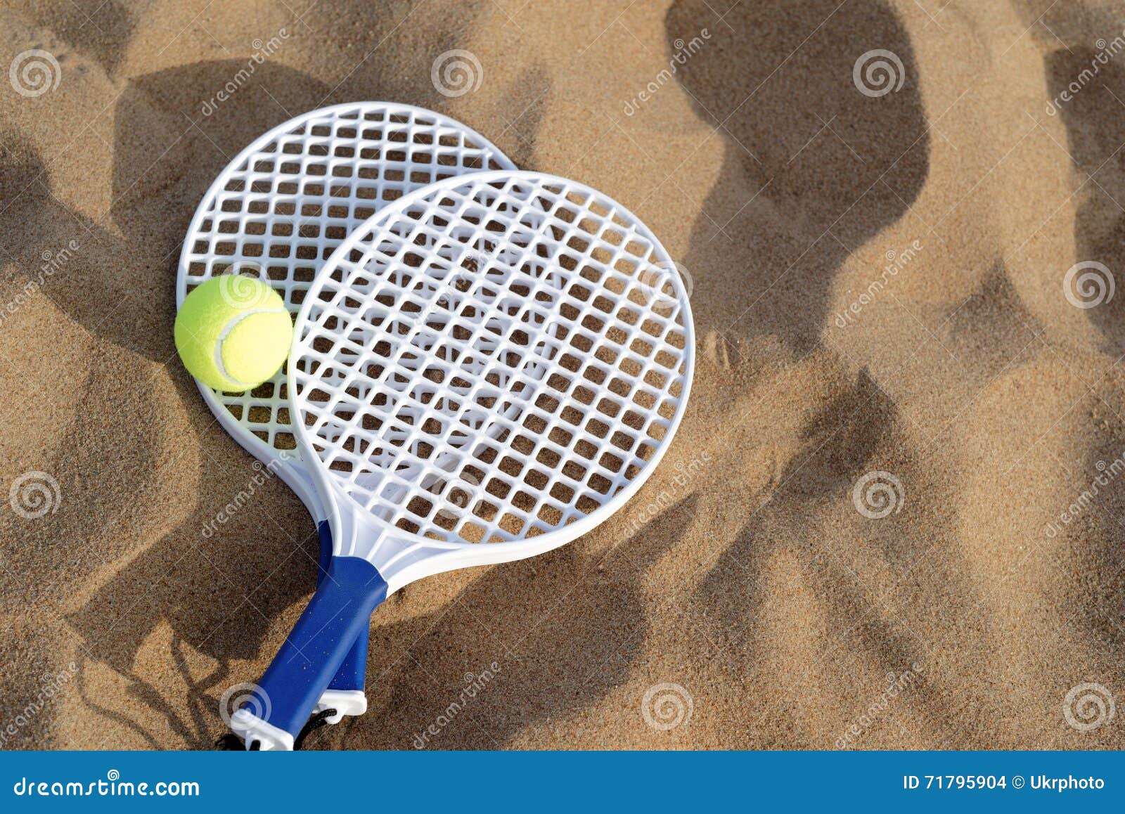 Beach tennis set stock photo. Image of copy, copyspace - 71795904