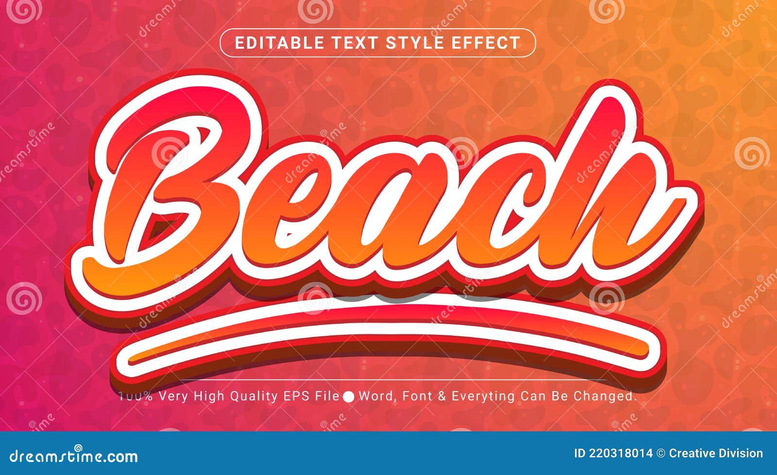 Beach Text Effect, Editable Font Text Effect Stock Vector ...