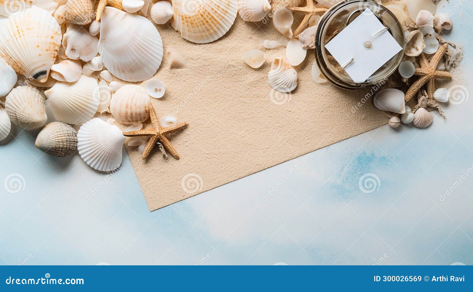 A Beach-themed Love Proposal Card with a Flat Lay Composition Featuring ...