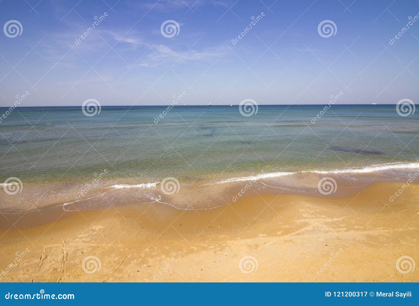 Slight Wavy Sea on the Beach Stock Image - Image of beach, cloud: 121200317