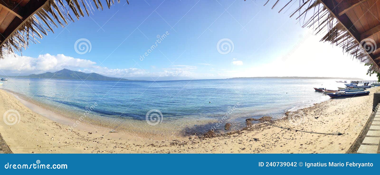 Manado beach Panorama editorial photography. Image of water - 240739042
