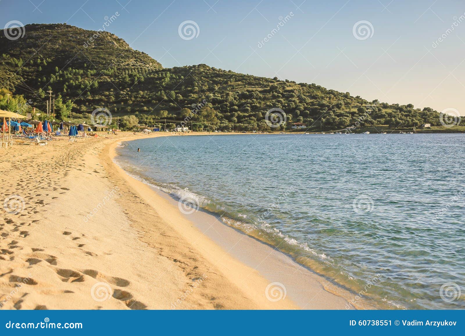 The beach of toroni stock image. Image of aegean, ocean - 60738551