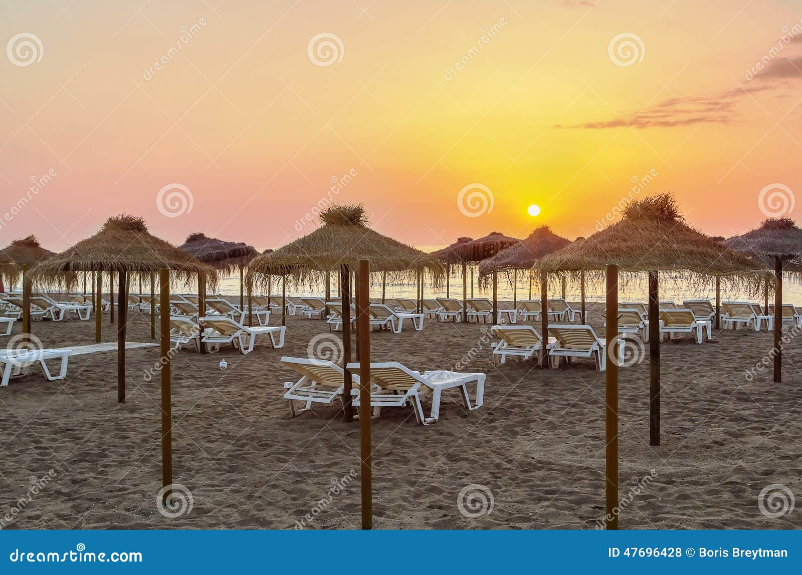 Beach in Torremolinos, Spain Stock Photo - Image of shore, coastline ...