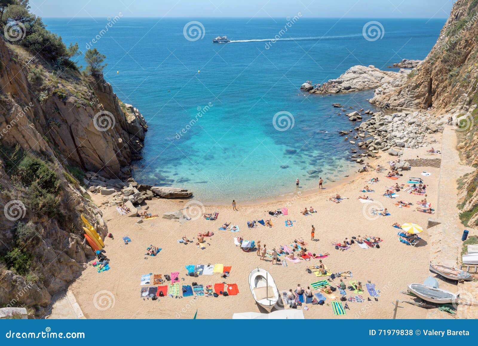 Beach in Tossa De Mar. Costa Brava, Spain Editorial Stock Photo - Image ...