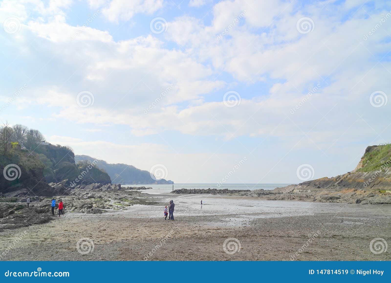 Combe Martin Beach in Winter Editorial Stock Image - Image of english ...
