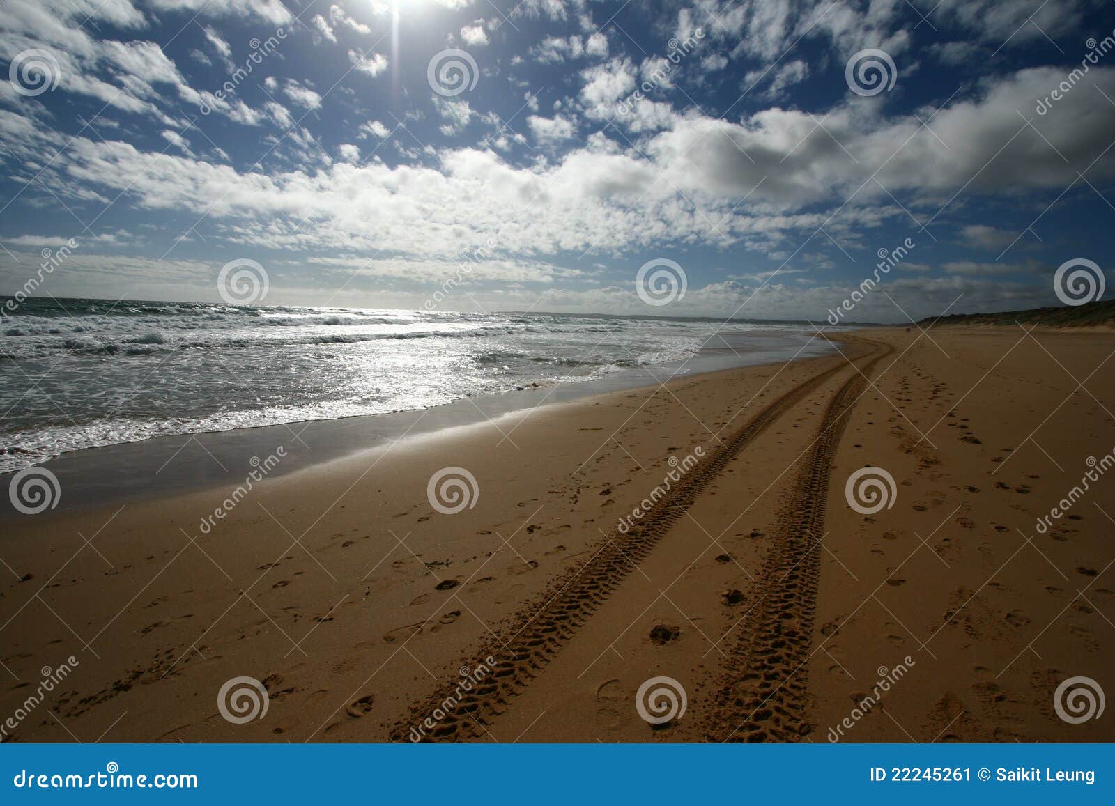 Beach with tracks stock image. Image of sandy, shore - 22245261