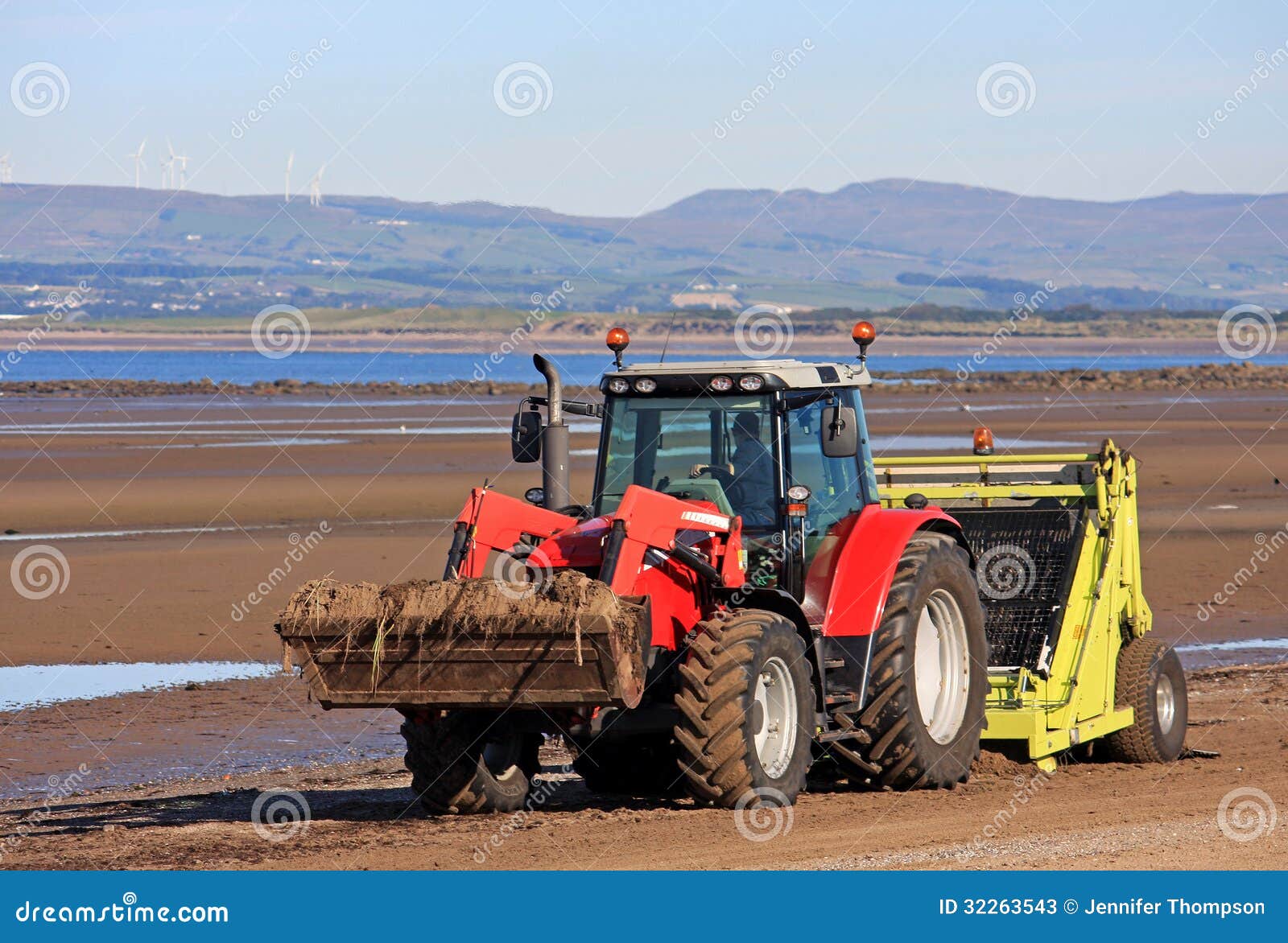 Beach Tractor stock image. Image of conveyor, digger - 32263543