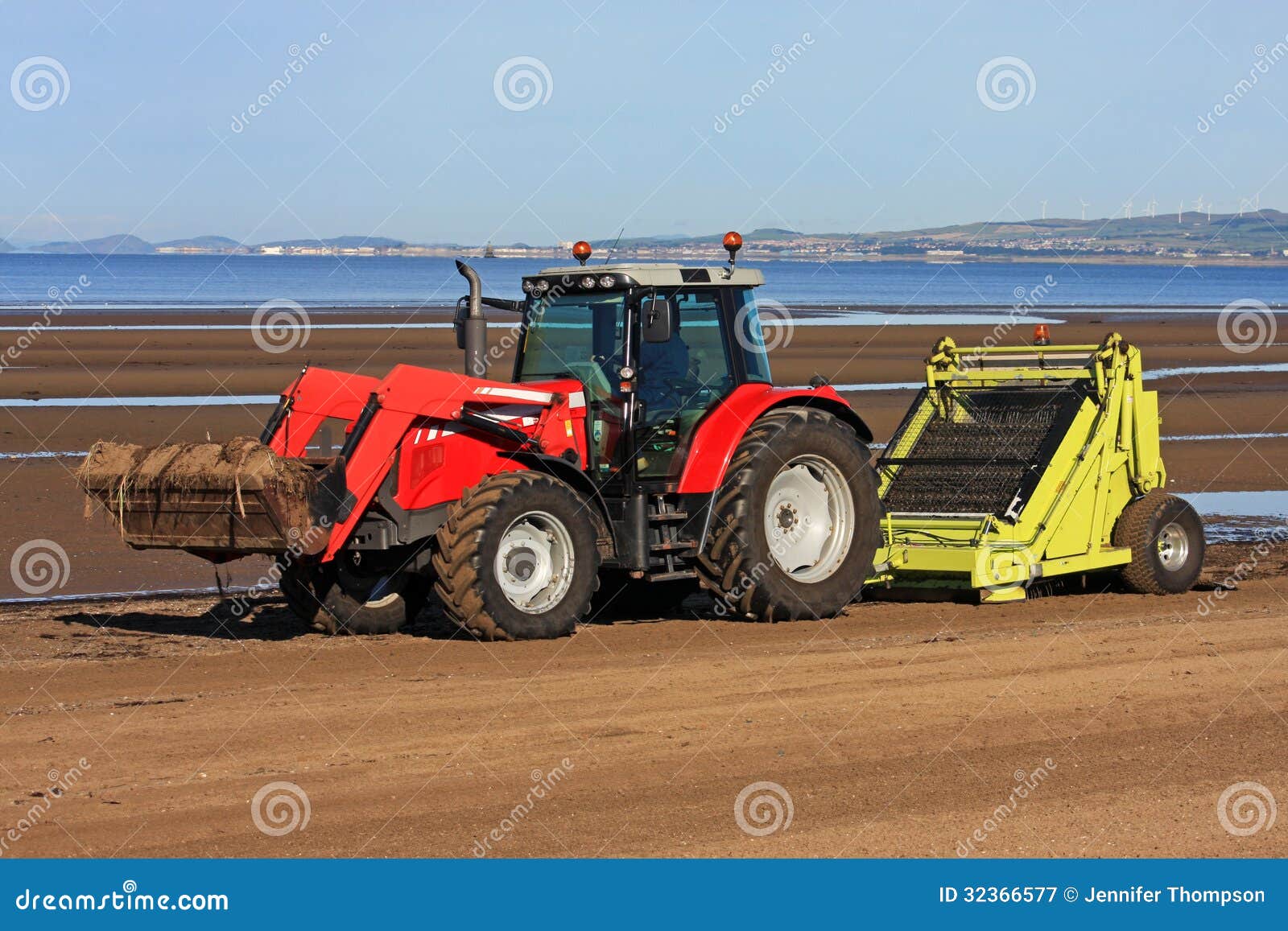 Beach Tractor stock image. Image of clean, cleaner, machinery - 32366577
