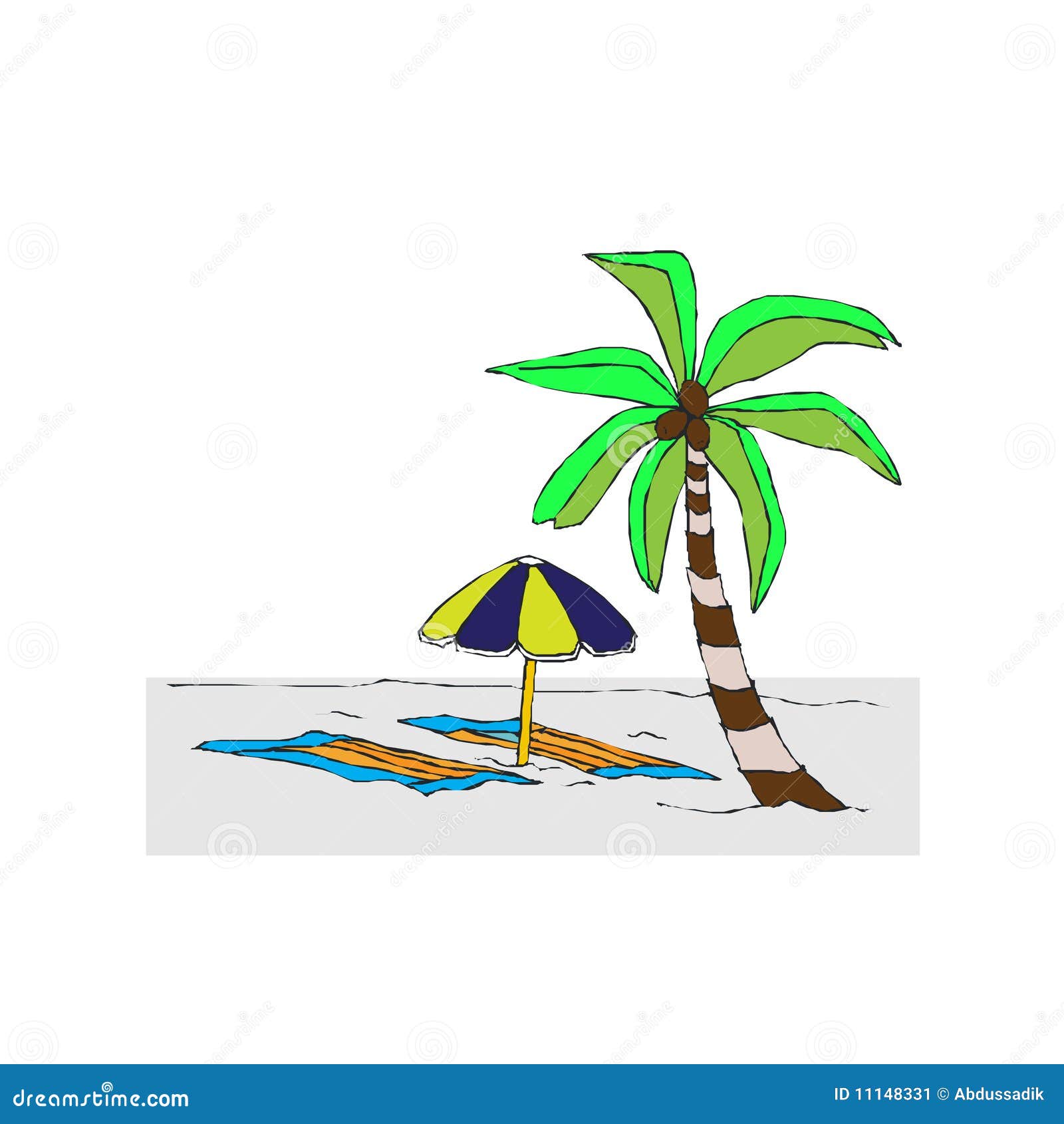 Beach tree stock illustration. Illustration of flower - 11148331
