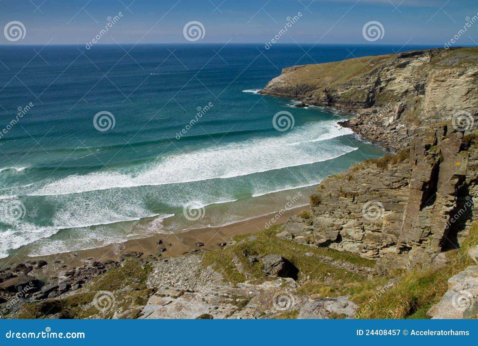 Treknow Beach Near Tintagel in North Cornwall Uk Stock Image - Image of ...