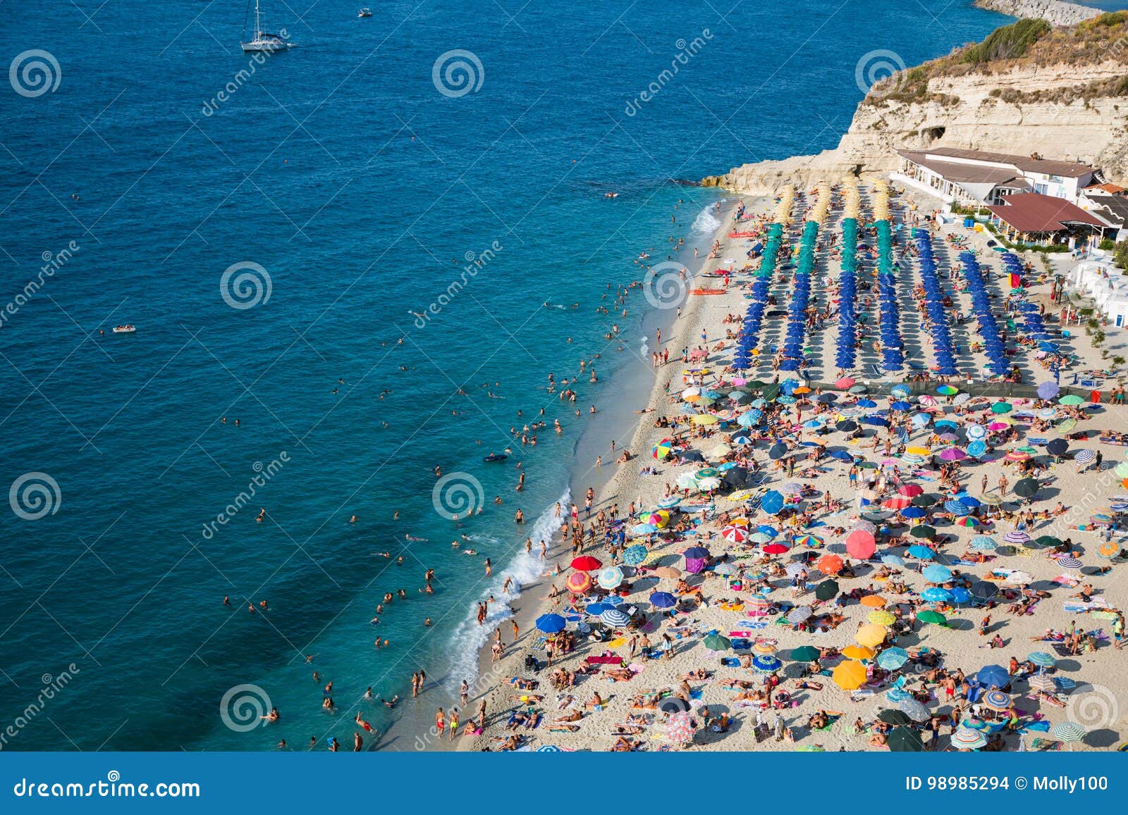 Beach of Tropea, View Platform with a View of the Beach Editorial Stock ...