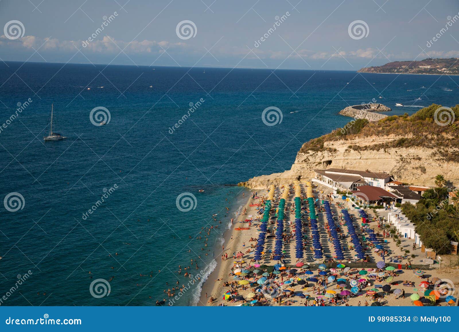 Beach of Tropea, View Platform with a View of the Beach Editorial Stock ...