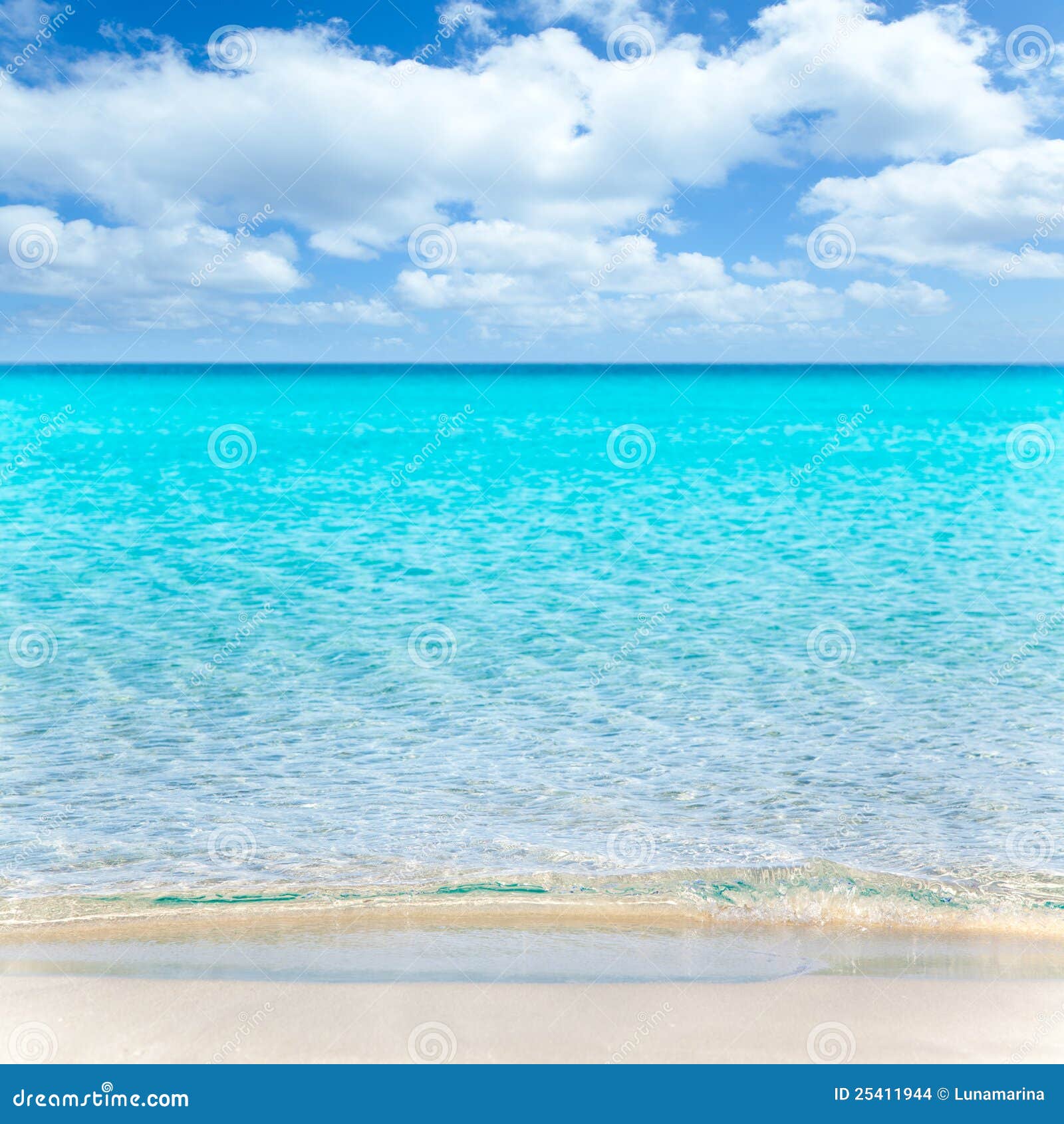 Beach Tropical with White Sand and Turquoise Wate Stock Photo - Image ...