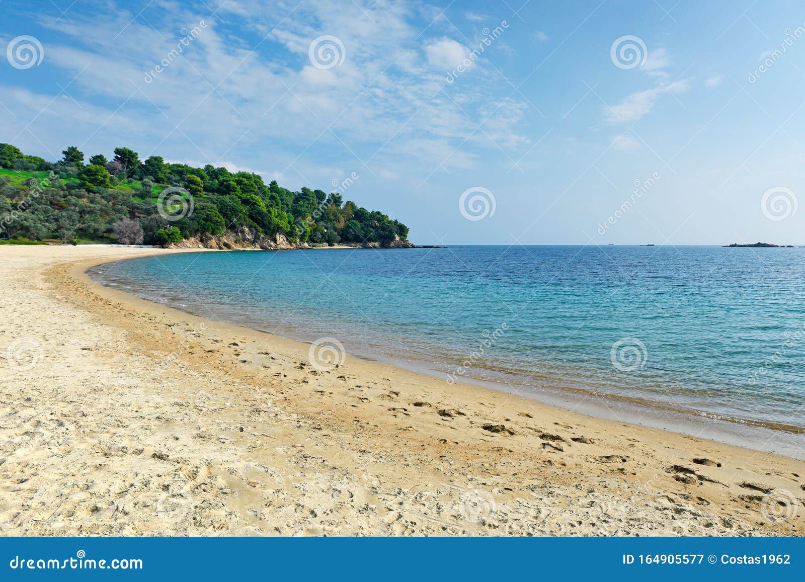 The Beach Troulos in Skiathos, Greece Stock Image - Image of aegean ...