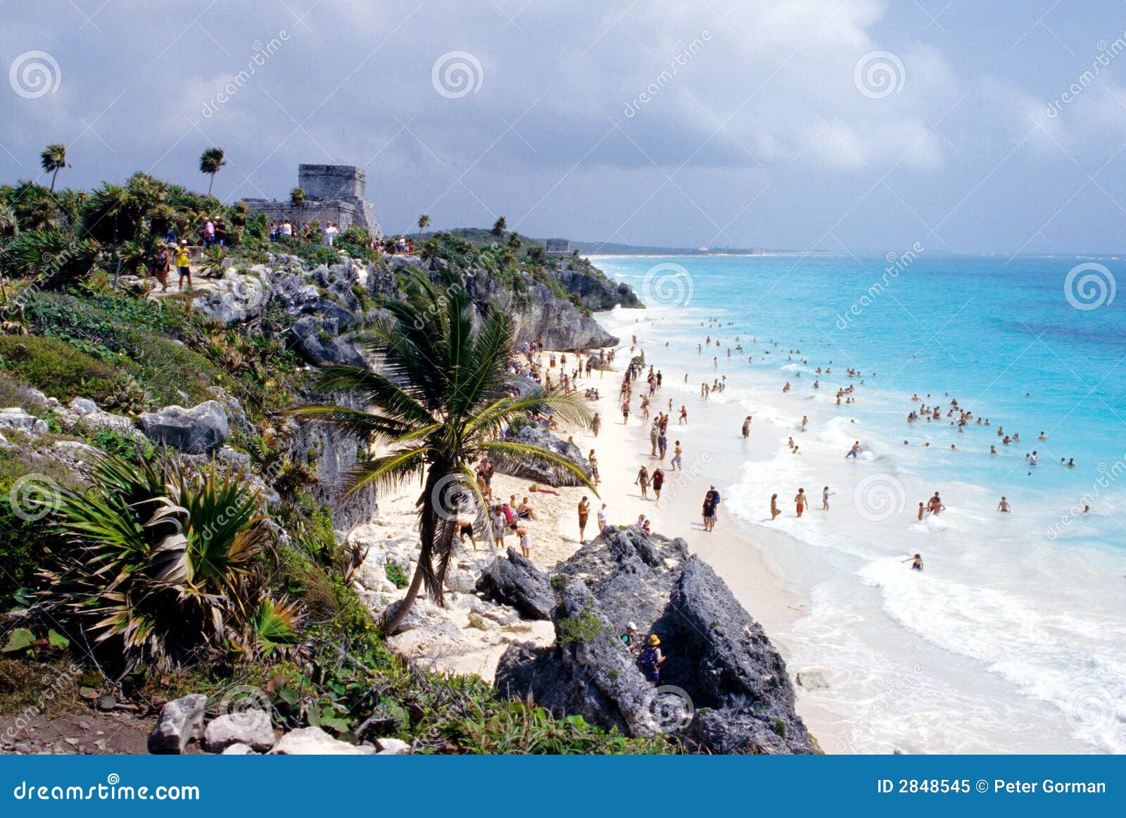 Beach at Tulum editorial image. Image of waves, landscape - 2848545