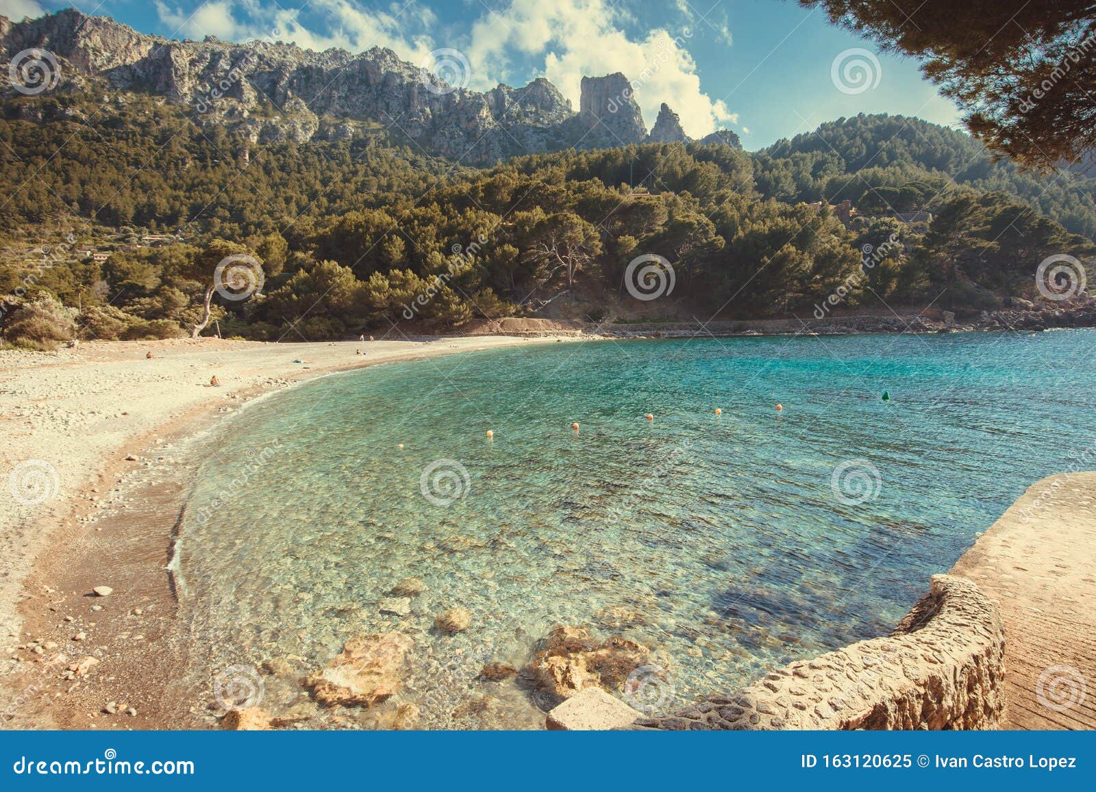 Beach with Turquoise Water and Rocks Stock Image - Image of scenic ...