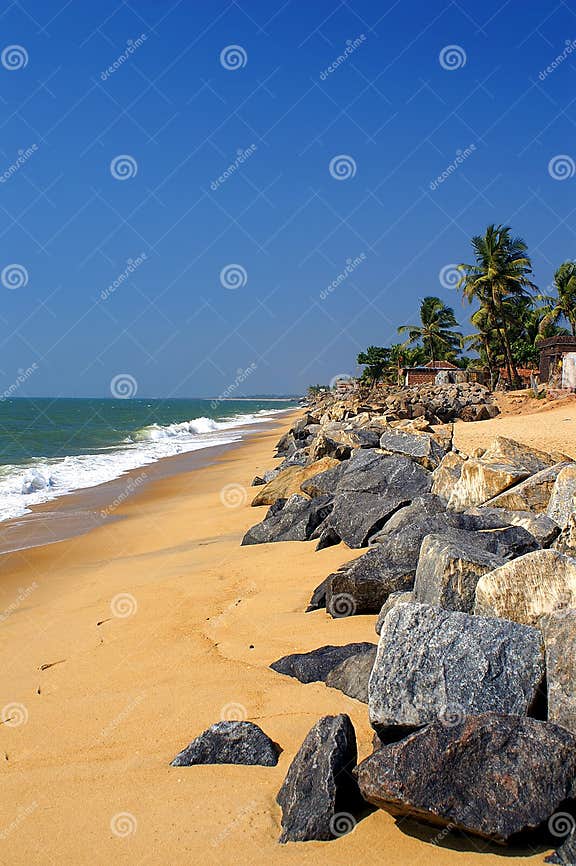 Beach of Ullal village stock photo. Image of relaxation - 2577608