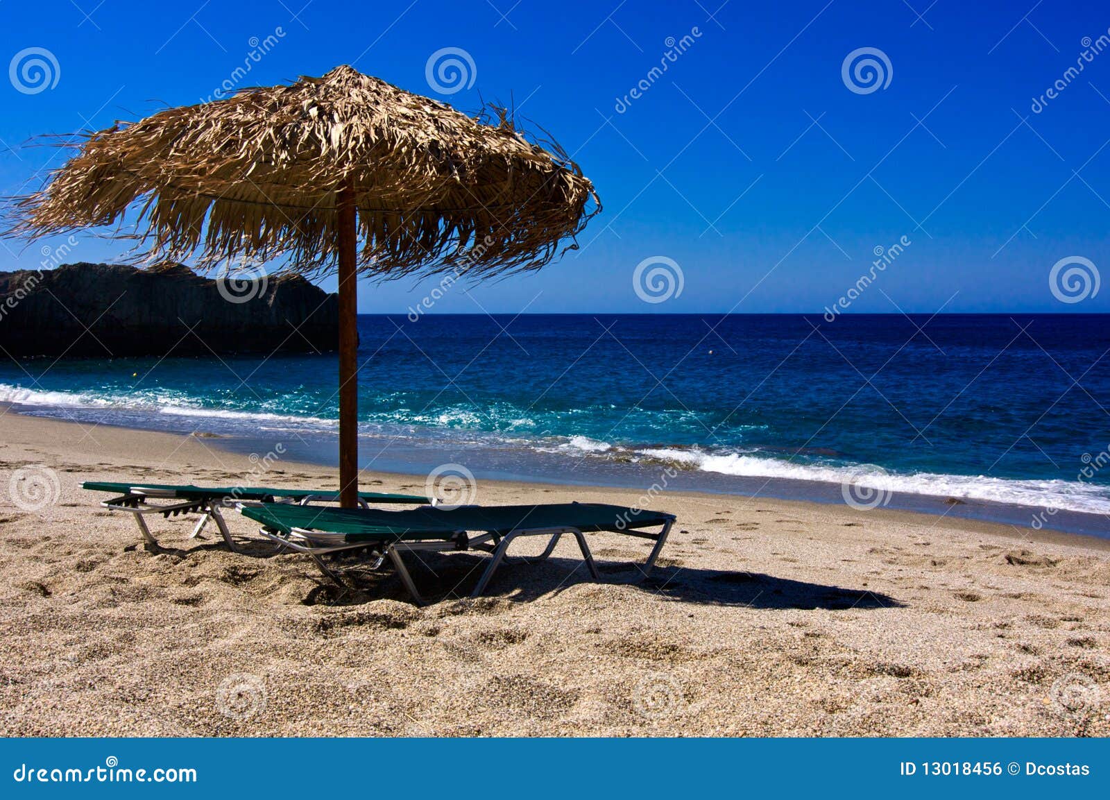 Beach Umbrela stock photo. Image of seascape, nature - 13018456