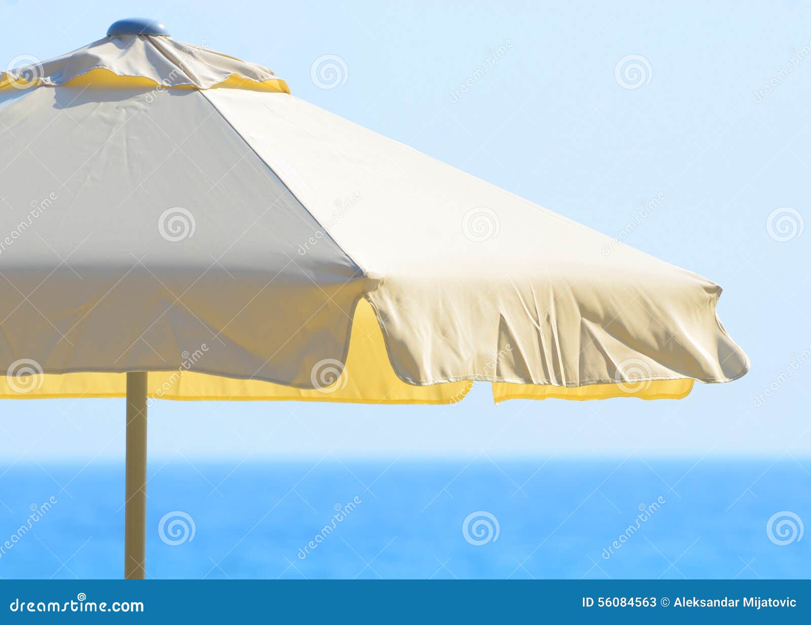 Beach Umbrella Against the Sea and Sky Stock Image - Image of paradise ...