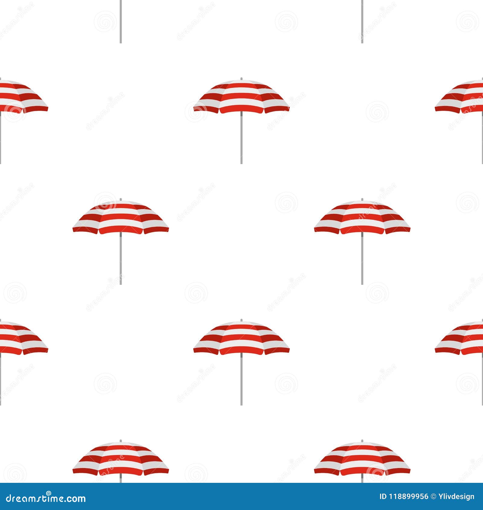 Beach Umbrella Pattern Flat Stock Vector - Illustration of resort ...