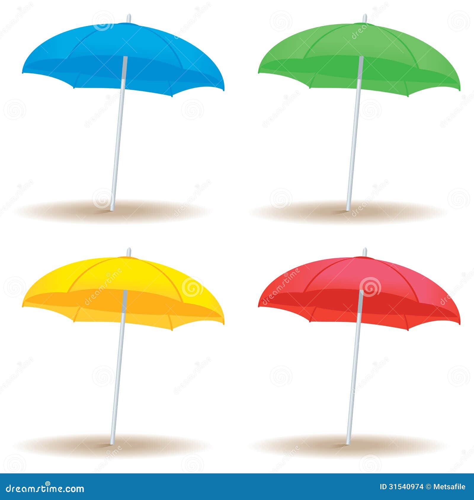 Beach umbrella solid stock vector. Illustration of vacation - 31540974
