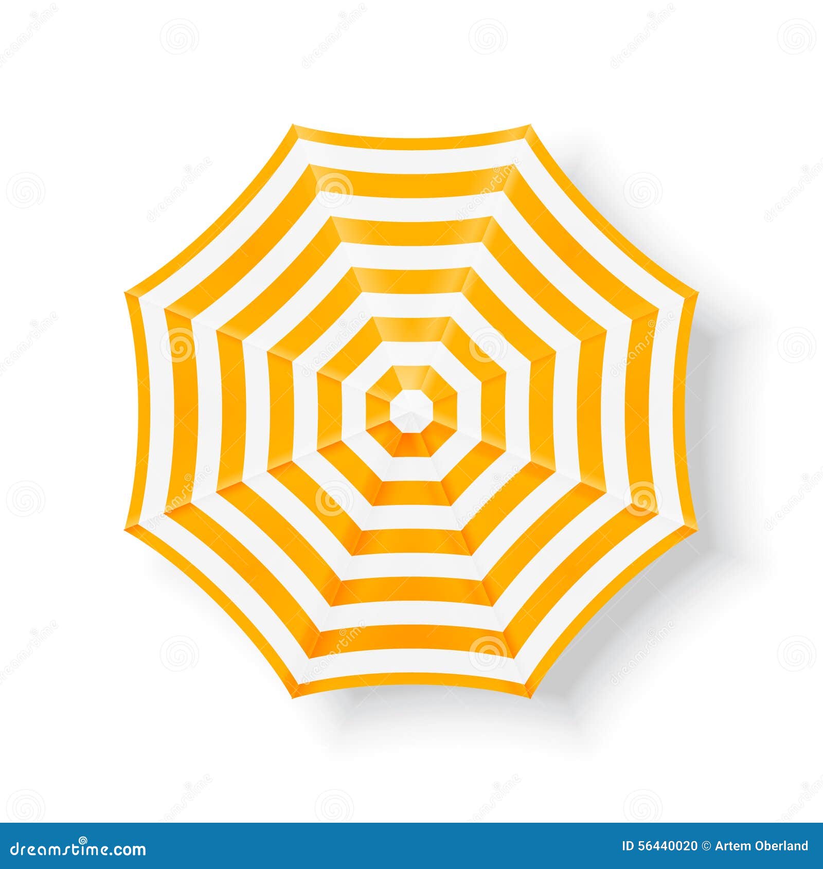 Beach umbrella, top view stock vector. Illustration of safety - 56440020