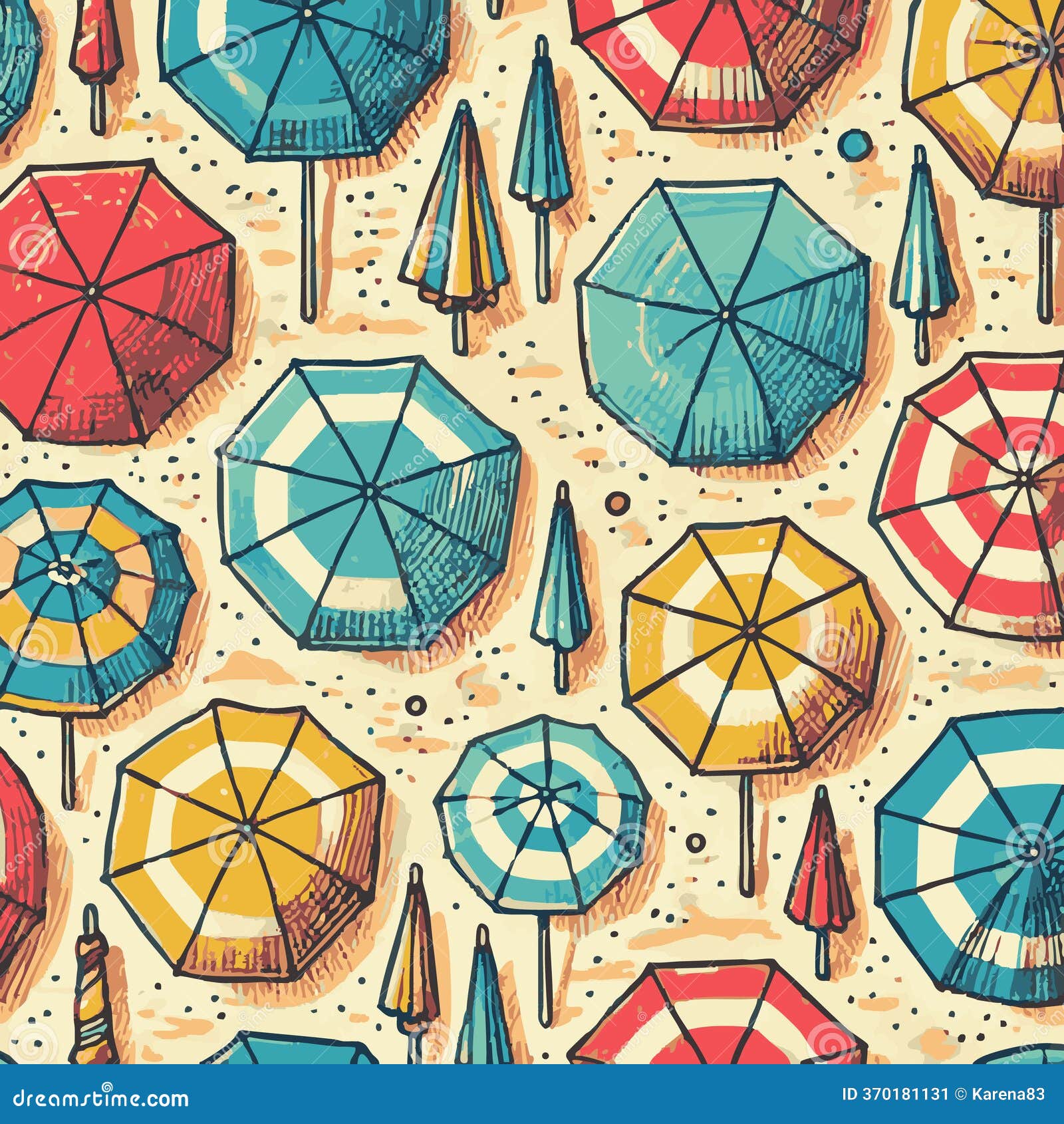 Beach Umbrellas Photo Frame Cartoon Vector | CartoonDealer.com #32086531