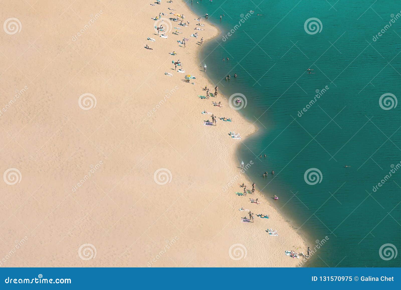 Beach Vacation on the Sea, Ocean. View from Above Stock Image - Image ...