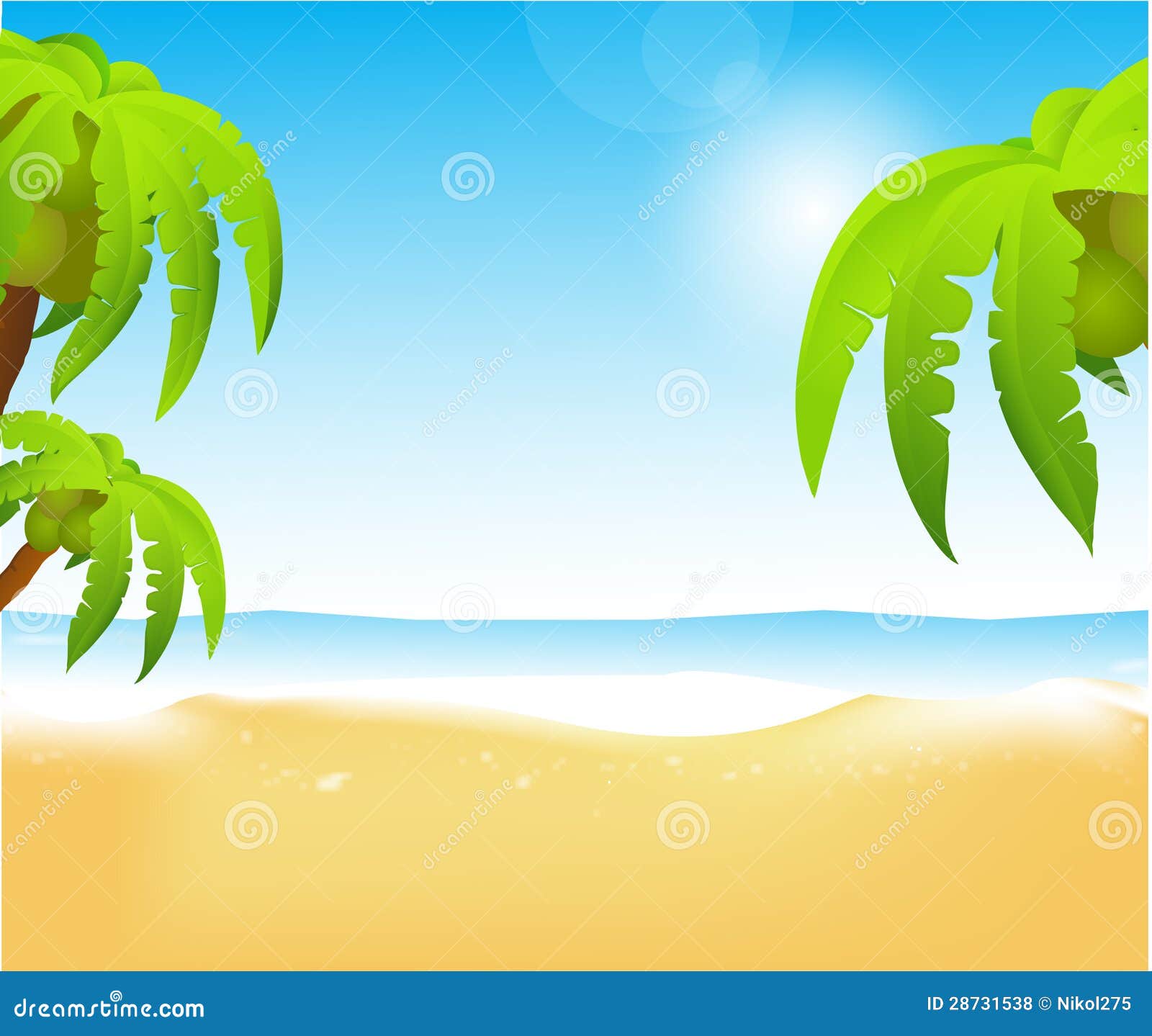 Beach vector stock vector. Illustration of creative, graphic - 28731538