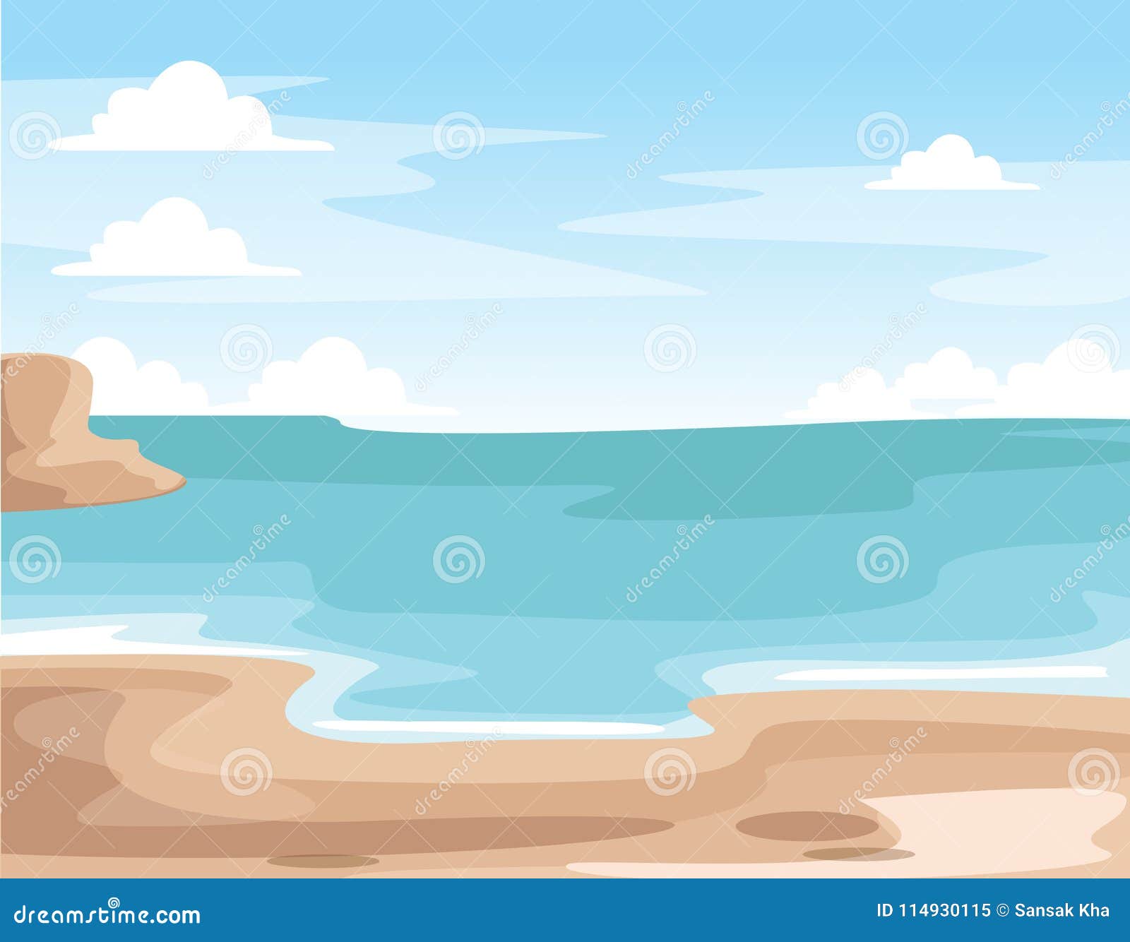 Beach Vector Background Texture Stock Illustration - Illustration of ...
