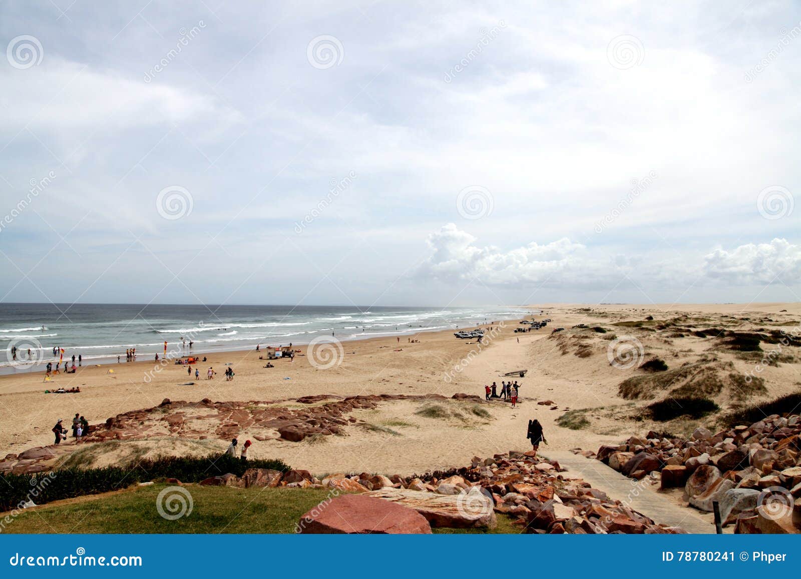 Beach View @ Anna Bay Australia Stock Image - Image of beach, desert ...